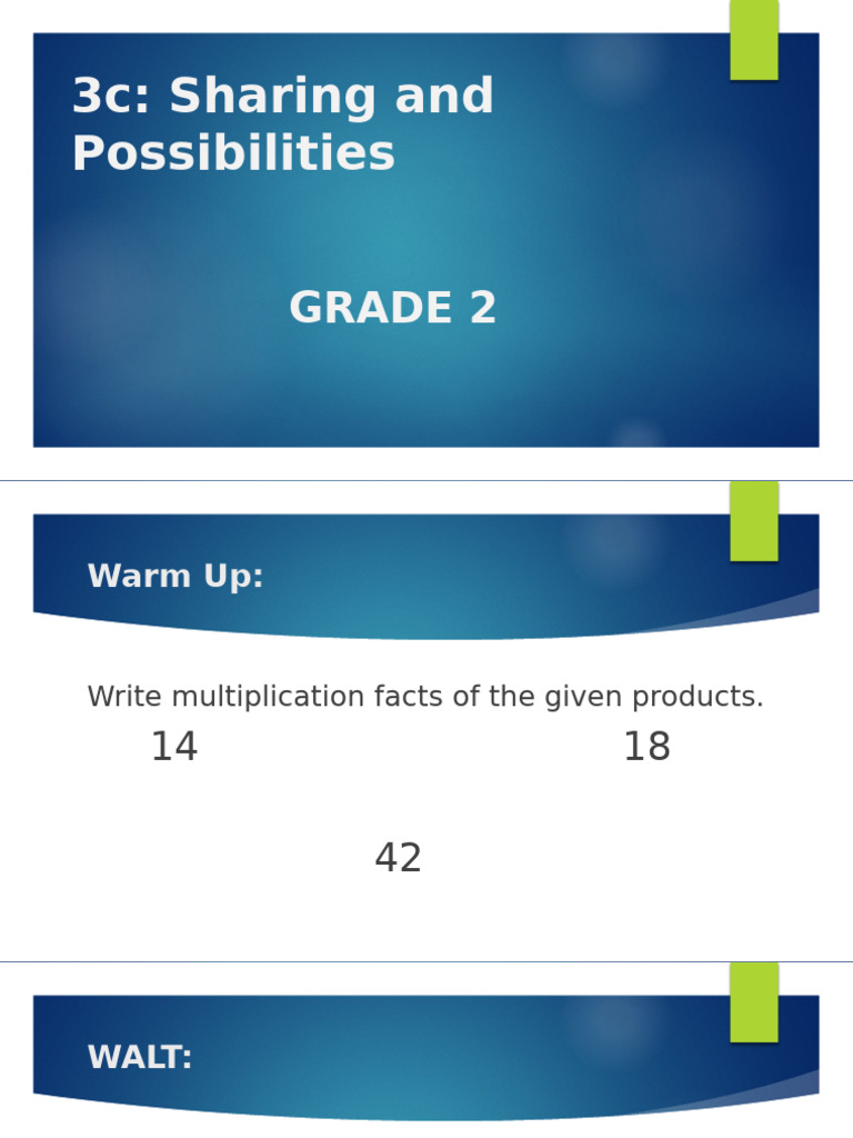 Grade 2 Math: Sharing & Multiplication | PDF
