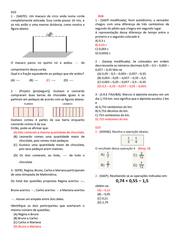 REVISÃO GERAL - SAEPI-SEAMA 9° ANO - PARTE 2 | PDF | Celsius