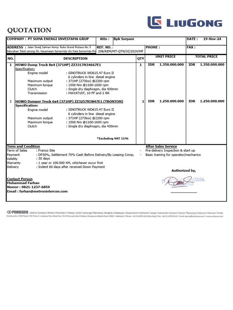 QTN HOWO 6x4, 8x4 | PDF | Engines | Automotive Technologies