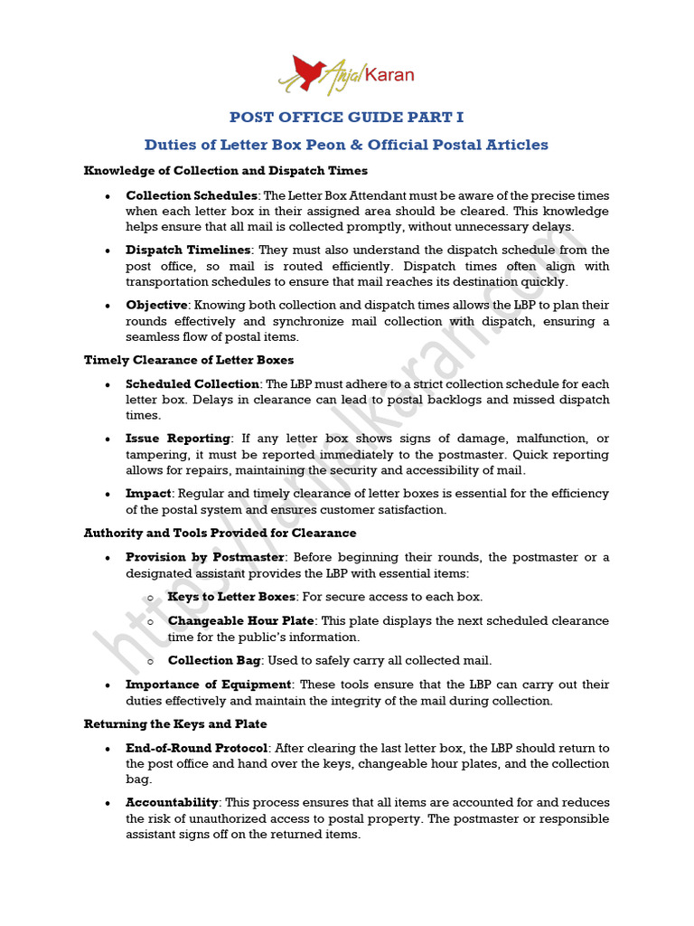 Duties of LBP | PDF | Mail | Computing