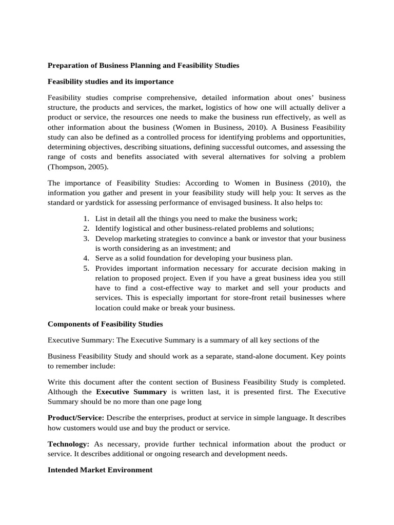 Week 8 Business Planning & Feasibility Studies | PDF | Feasibility Study | Marketing