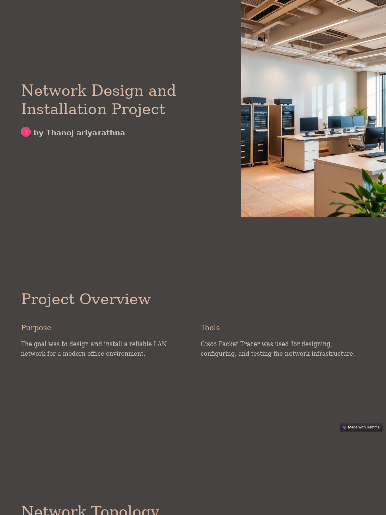 Network Design and Installation Project | PDF | Computer Network ...