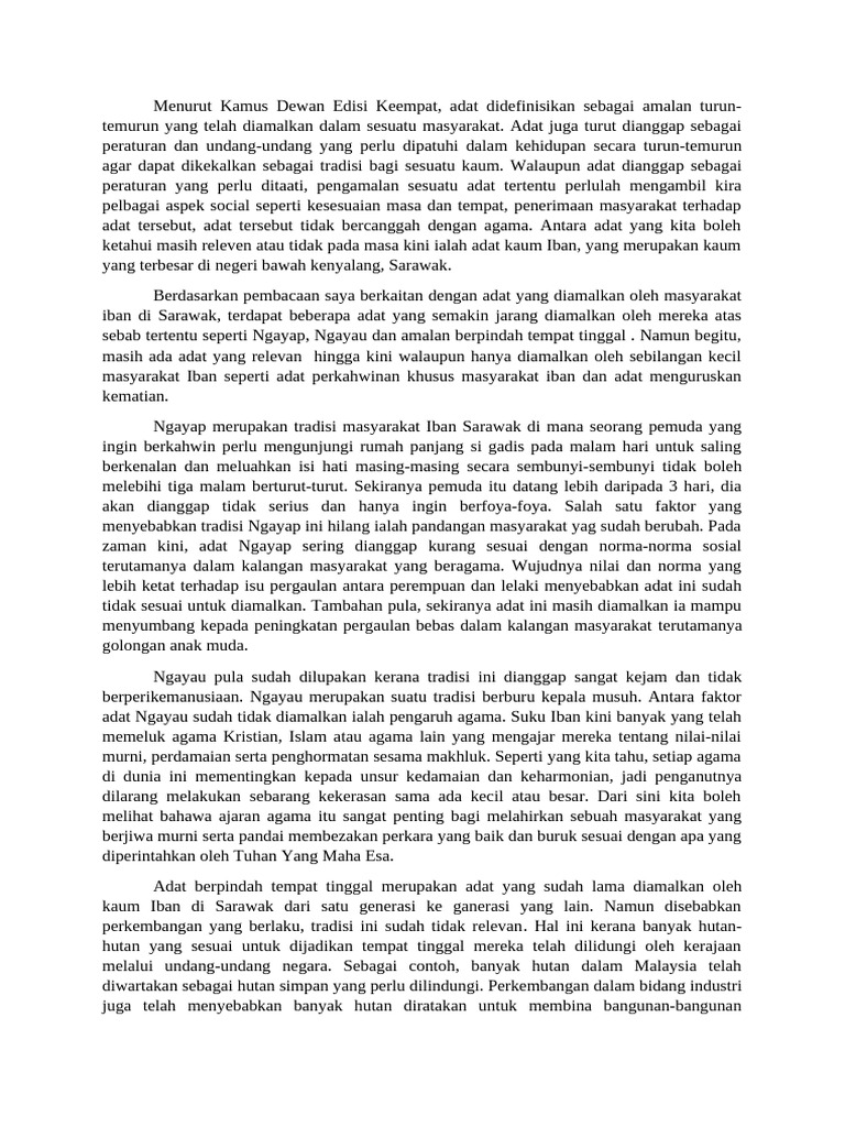 Relevan Adat Iban | PDF