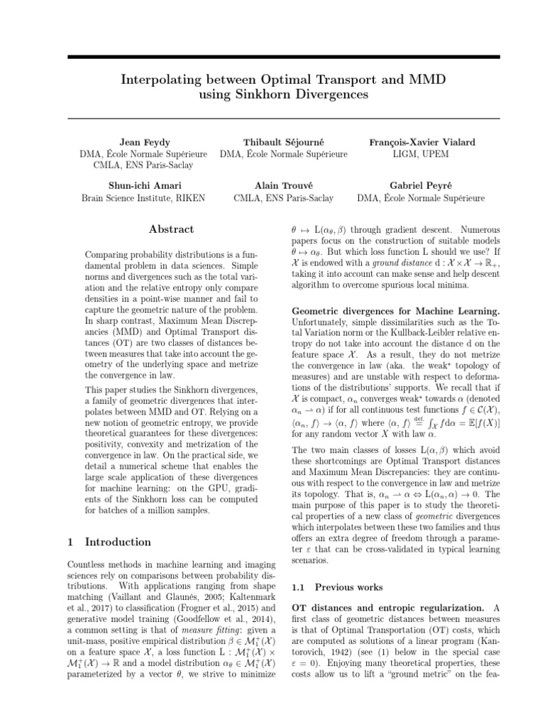 Interpolating Between Optimal Transport and MMD Using Sinkhorn ...