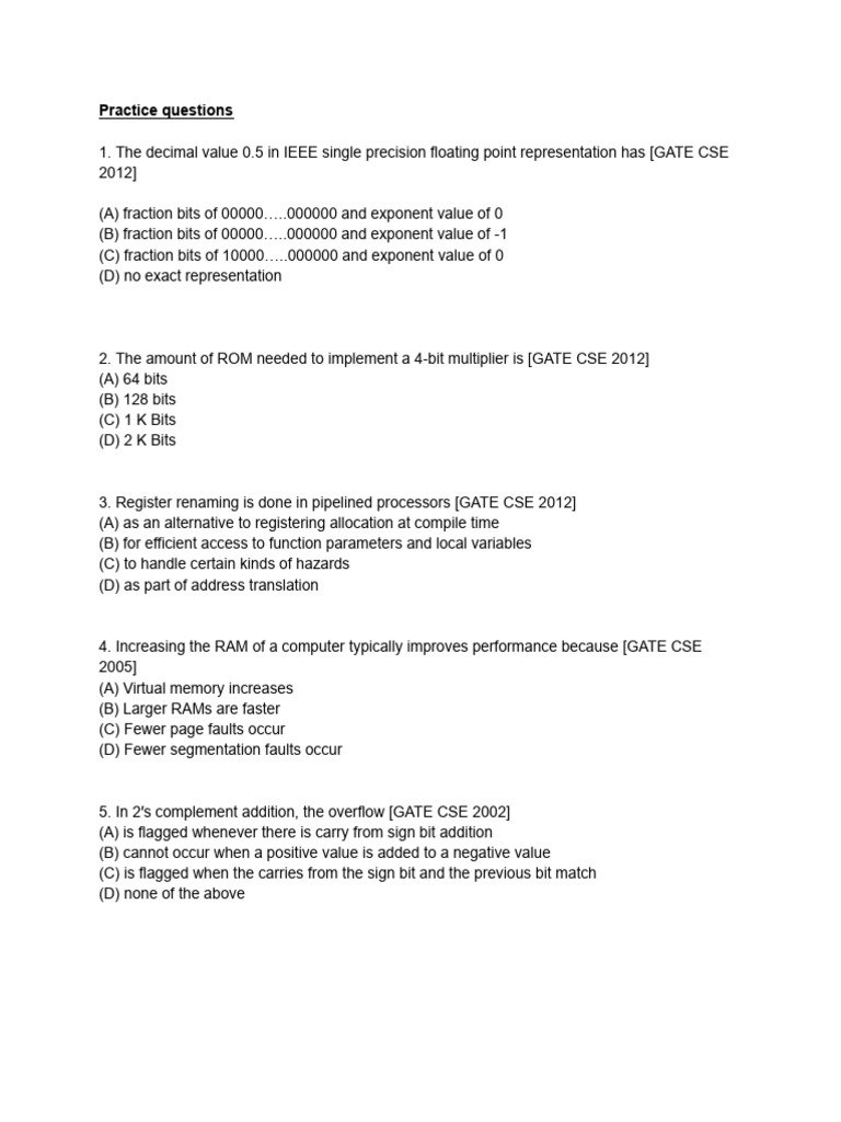 Practice Question 1 | PDF