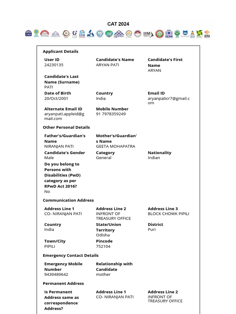 CAT 2024 | PDF | Qualifications | Vocational Education