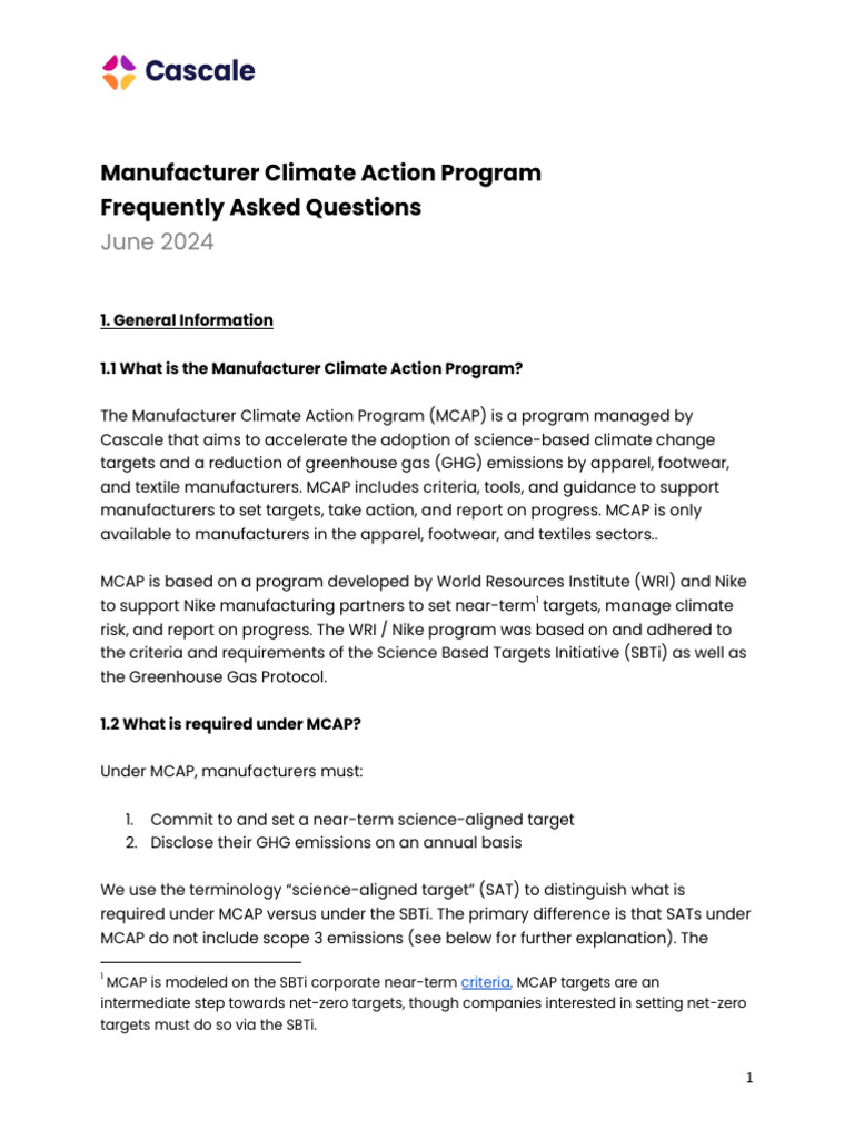 MCAP-FAQ_July-2024 | PDF | Climate Change | Environmental Issues With Fossil Fuels