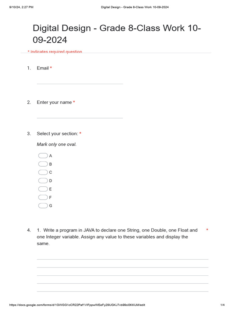 Digital Design - Grade 8-Class Work 10-09-2024 - PDF File | PDF ...