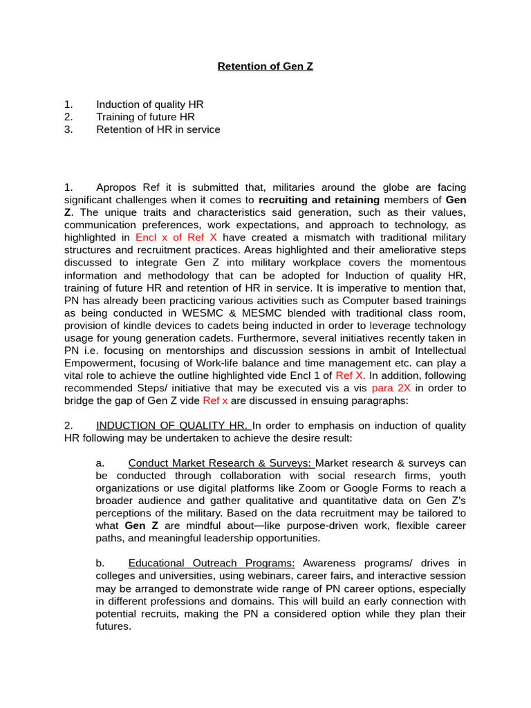 Rention of Gen Z | PDF