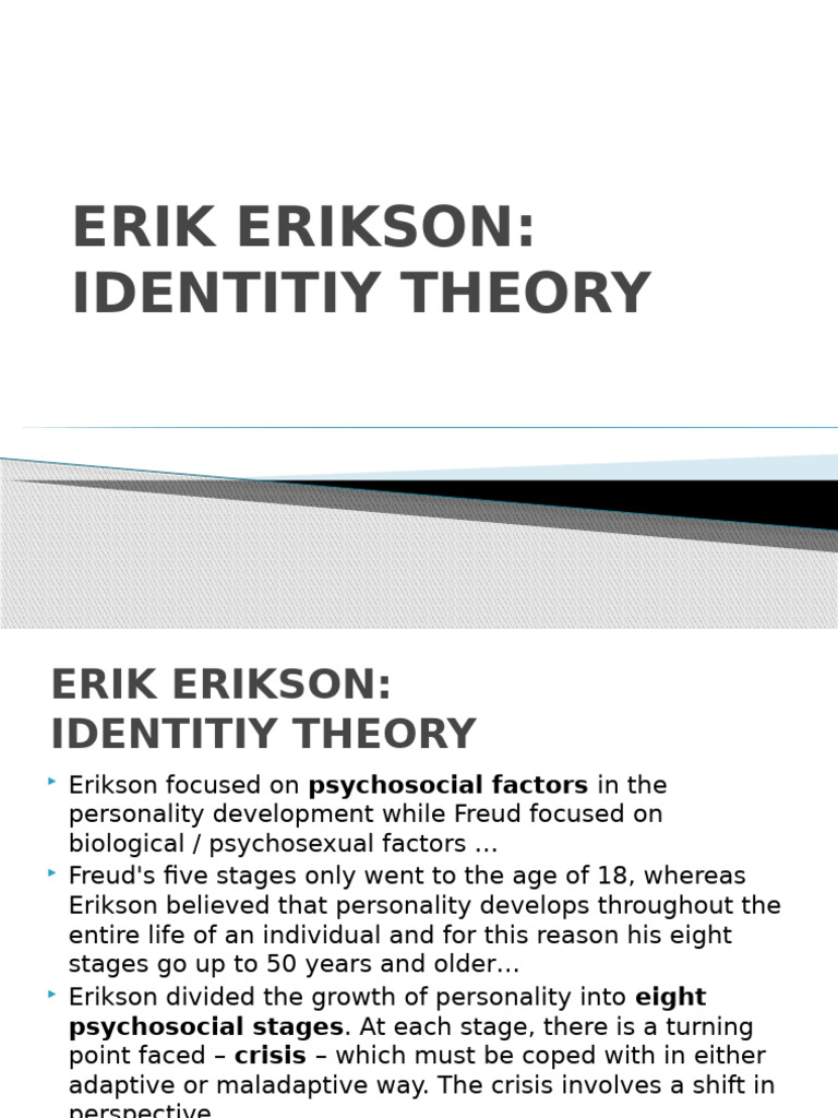 Erikson's Psychosocial Development Stages | PDF | Identity (Social ...