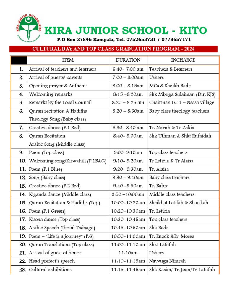 Cultural Day Program Revised | PDF | Abrahamic Religions | Religious Texts