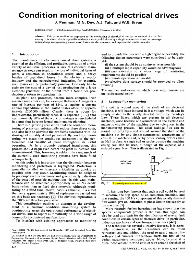 14 - Condition Monitoring of Electrical Drives | PDF | Spectral Density | Electrical Engineering
