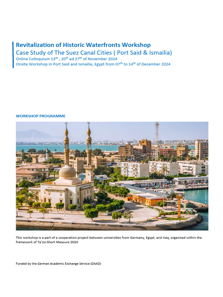 Revitalizing Suez Canal Waterfronts | PDF | Environmental Degradation ...