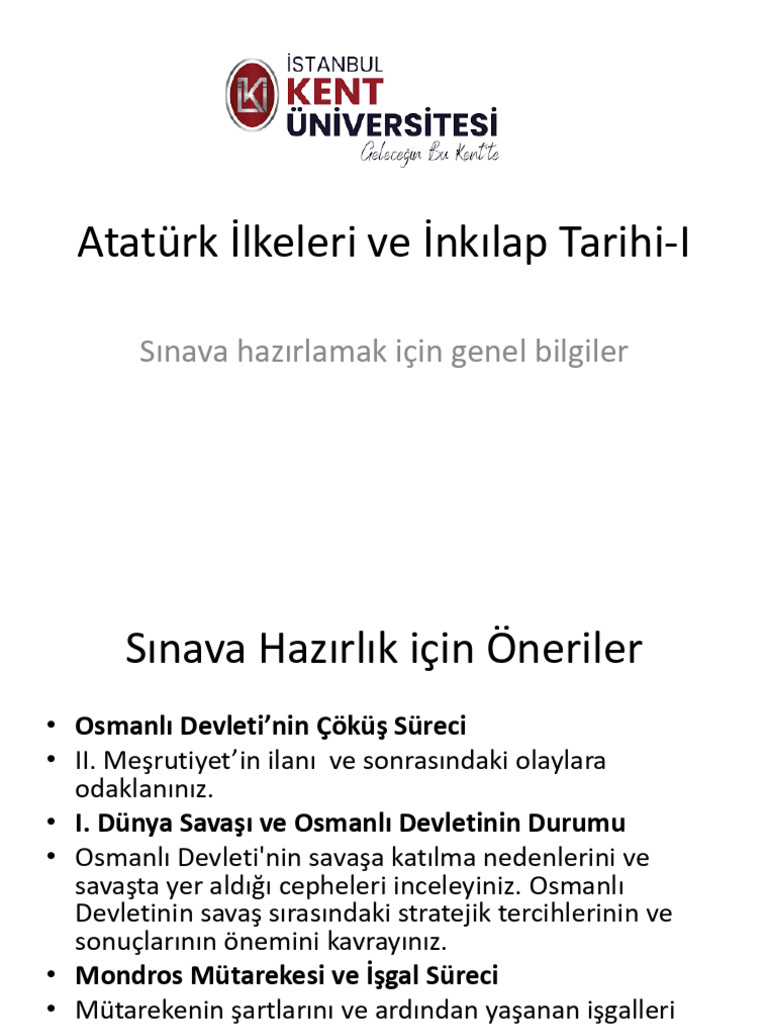 Hafta SINAVA HAZIRLAMA BİLGİLERİ | PDF