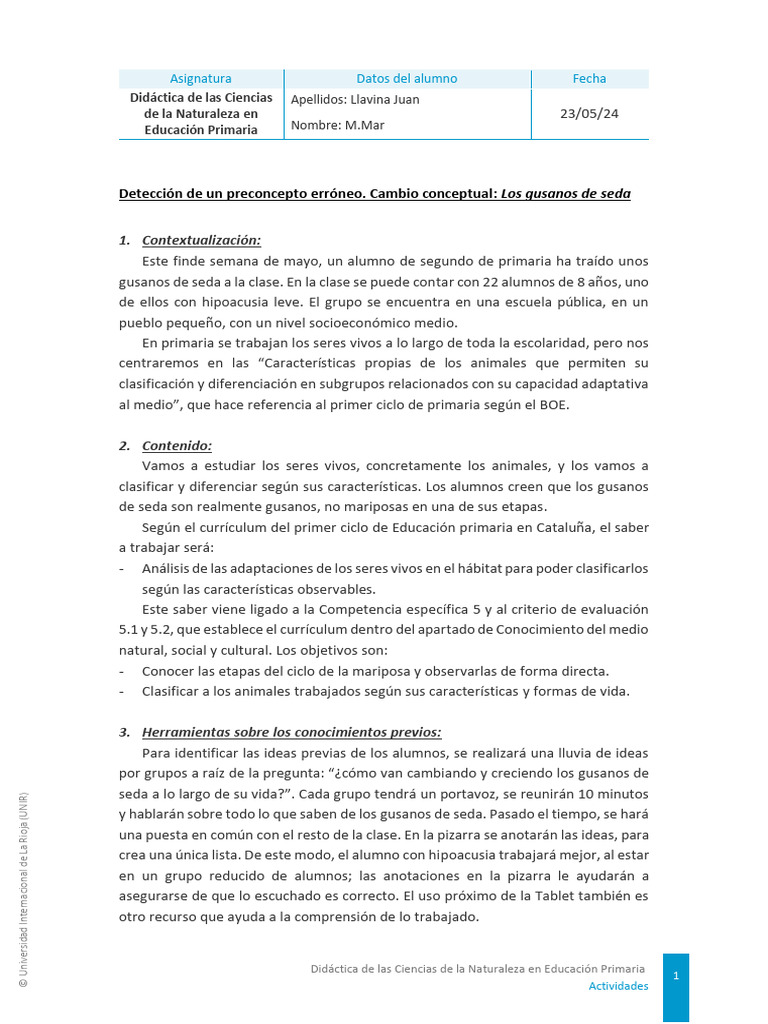 Preconcepto Erróneo | PDF | Plan de estudios | Educación primaria