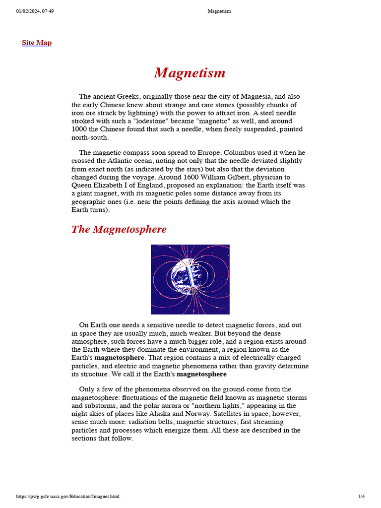 Magnetism - NASA | PDF | Electromagnetic Radiation | Waves