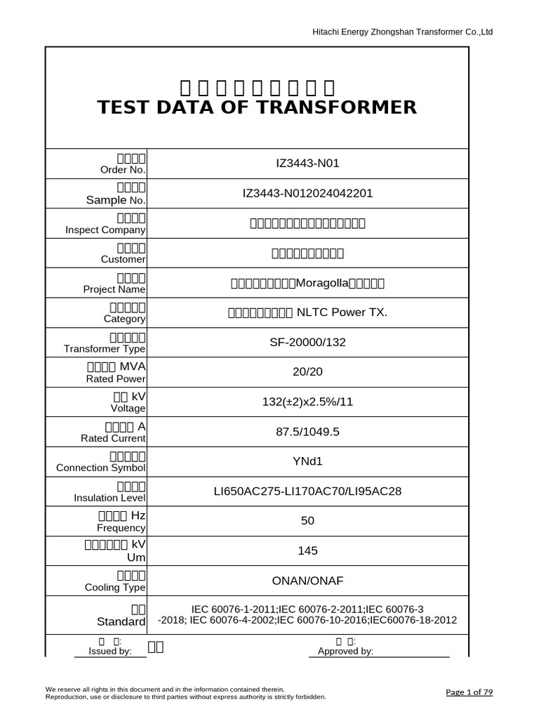 1_IZ3443-N01 FAT Inspection Sheet | PDF