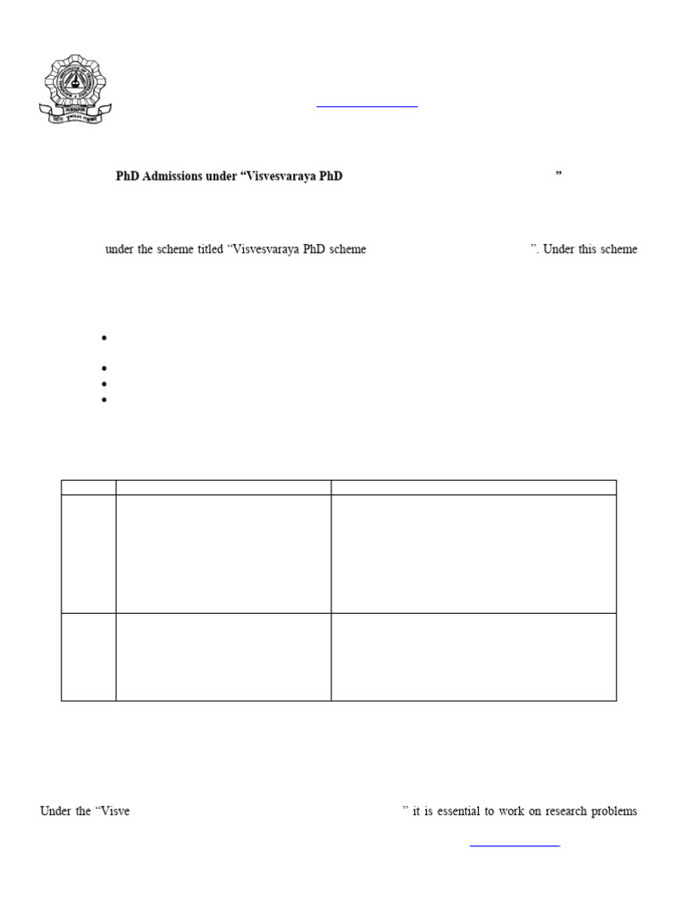 Advertisement_Visvesvaraya_PhD_scheme_Phase-II1 | PDF | University And College Admission ...