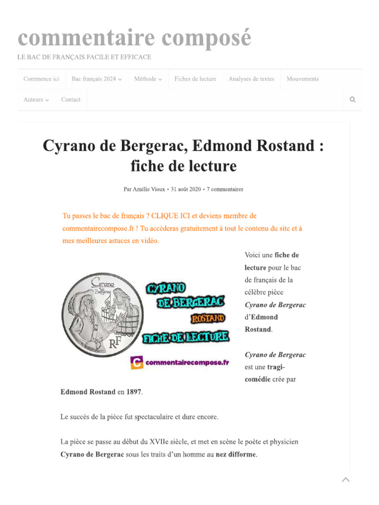 Cyrano Commentaire | PDF