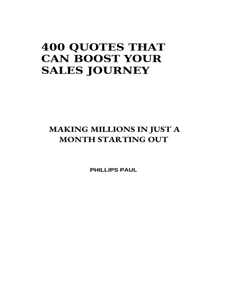 400 Quotes To Improve Your Sales Journey | PDF | Benjamin Graham ...