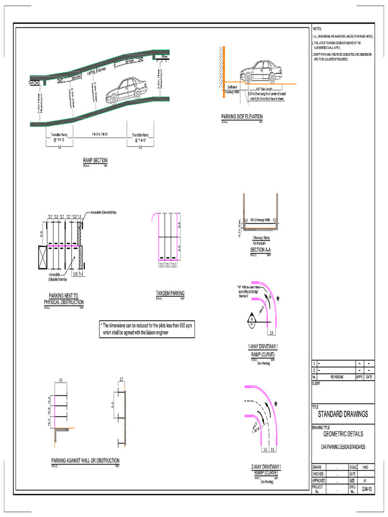 Standard Drawings PART 2 Way Drive Ramp | PDF