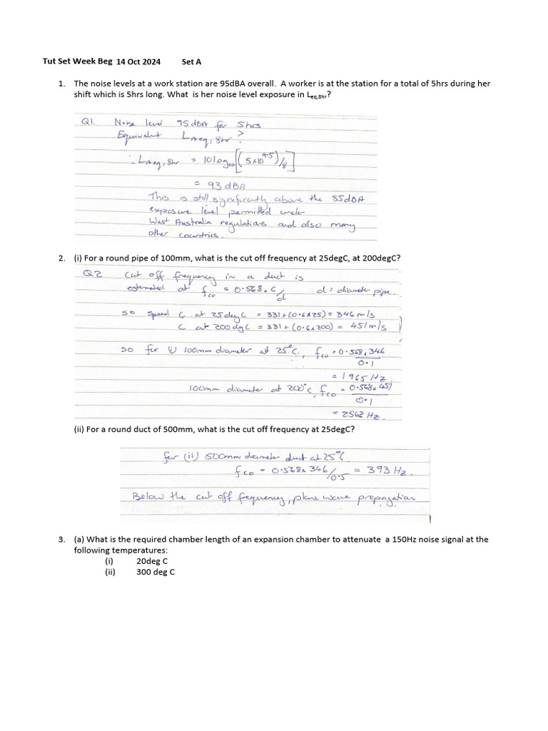 A Tut Set WK Beg 14 Oct 2024 Soln | PDF