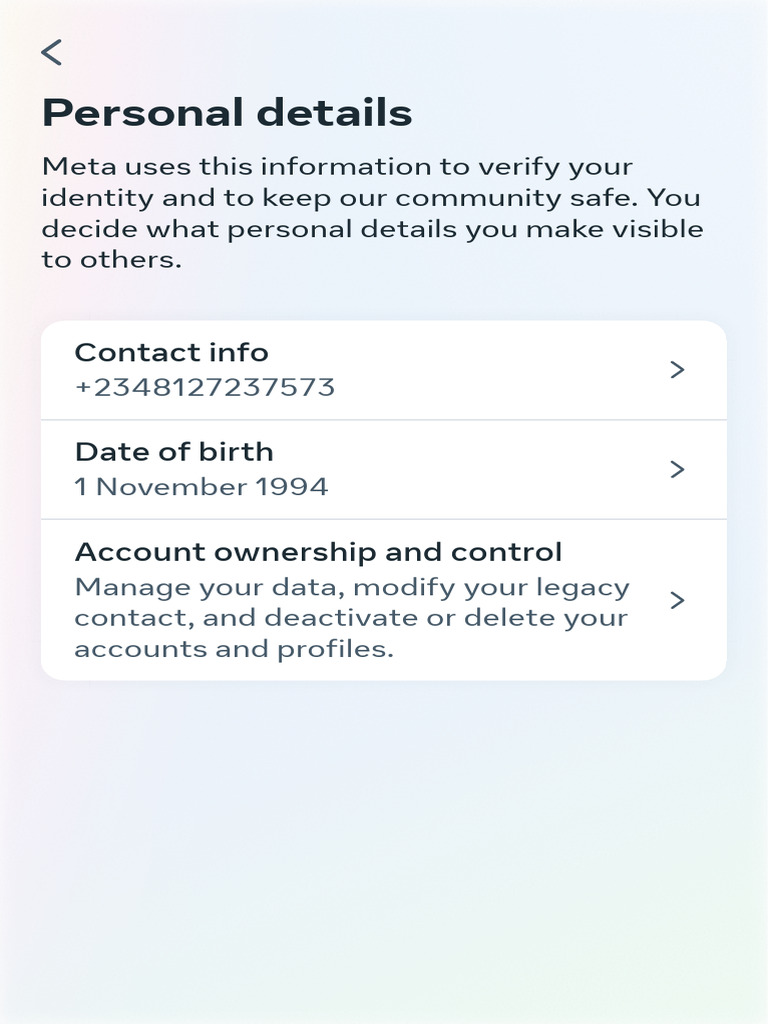 Accounts Centre | PDF