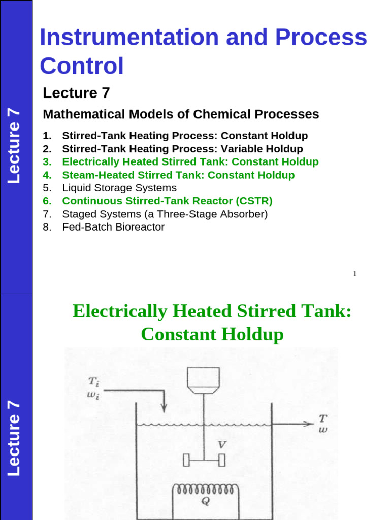 IPC - Week 3, Lecture 7 | PDF | Chemical Reactor | Heat