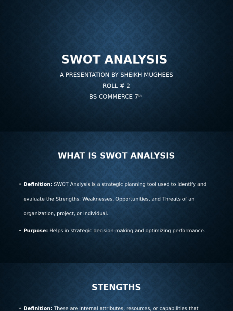 Swot Analysis by Mughees | PDF | Swot Analysis | Risk Management