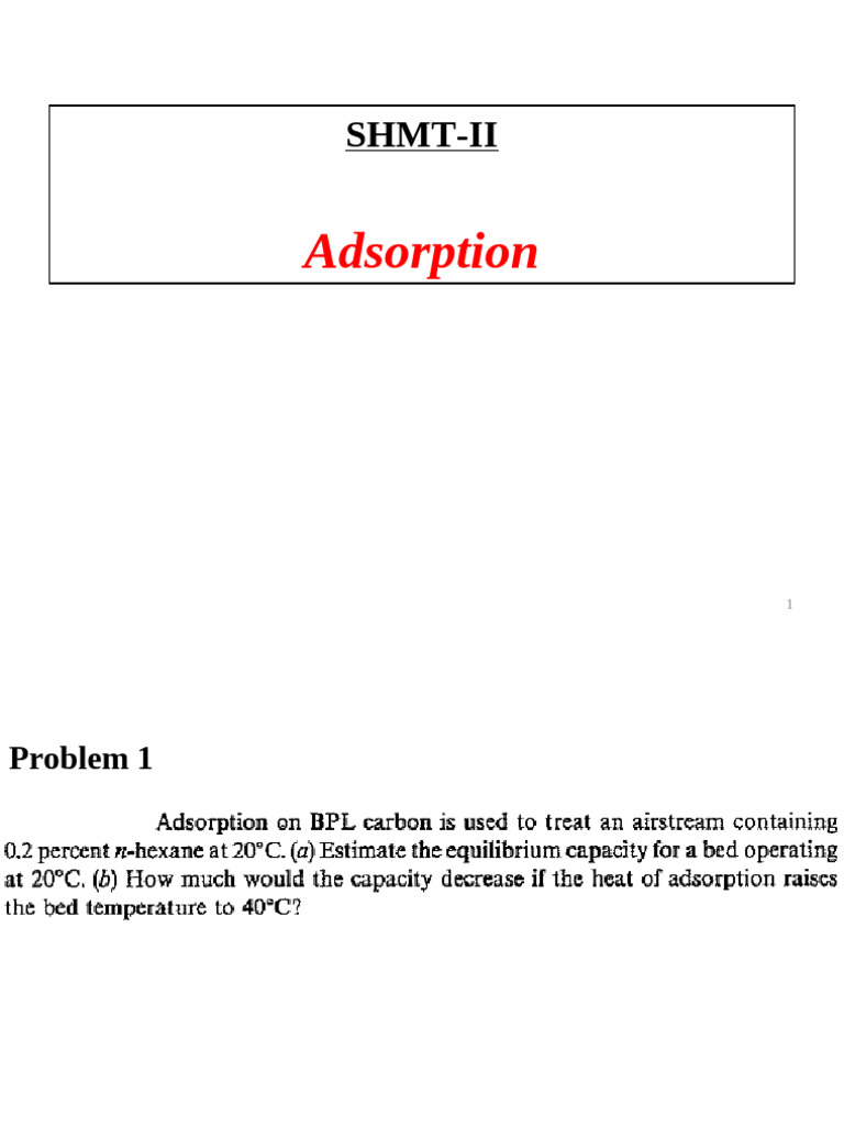 Lec. 7 Adsorption Prob | PDF