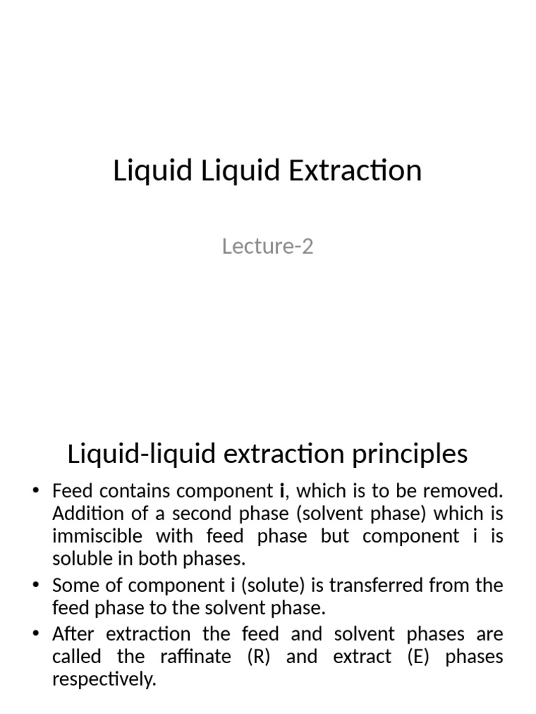 Liquid Liquid Extraction 2 | PDF | Phase (Matter) | Solubility