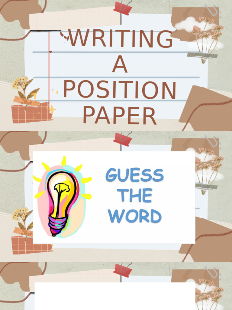 Writing Position Paper | PDF
