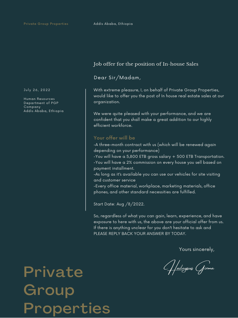 PGP Job Offer | PDF
