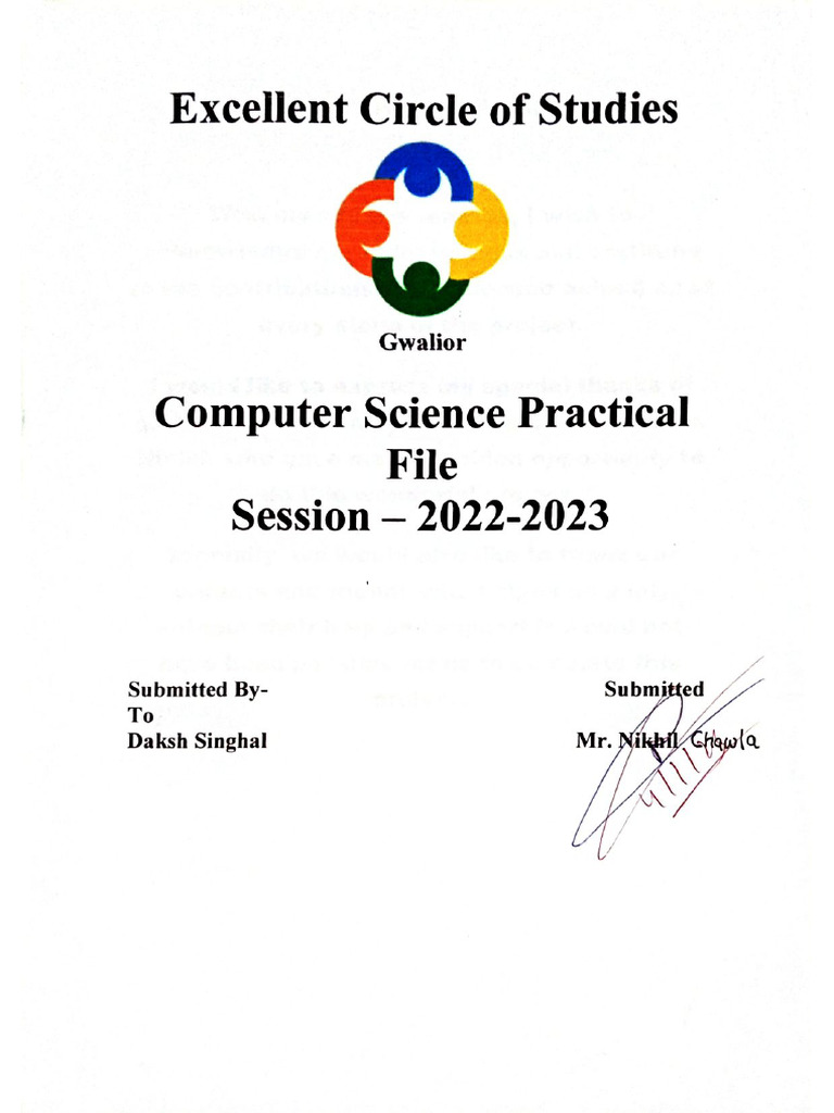 computer science file | PDF