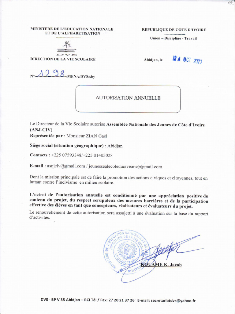 Autorisation | PDF