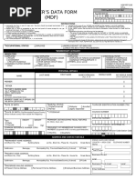Pag-IBIG Member's Data Form (MDF) | PDF | Employment