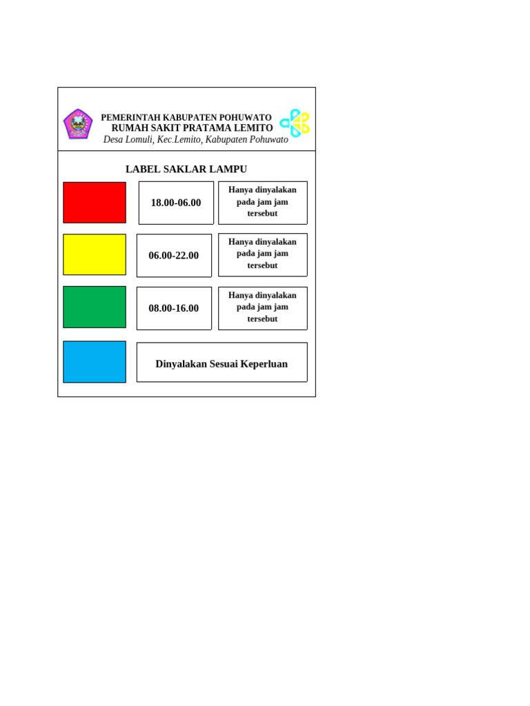 Label Saklar Lampu | PDF