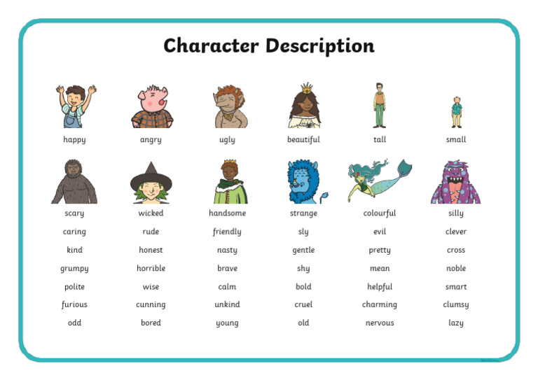 character-description-word-mat 1 | PDF