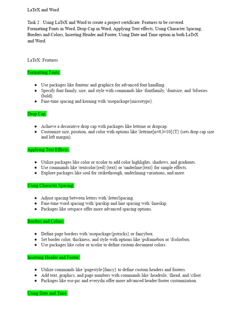 Creating Project Certificates in LaTeX and Word | PDF | Microsoft Word ...
