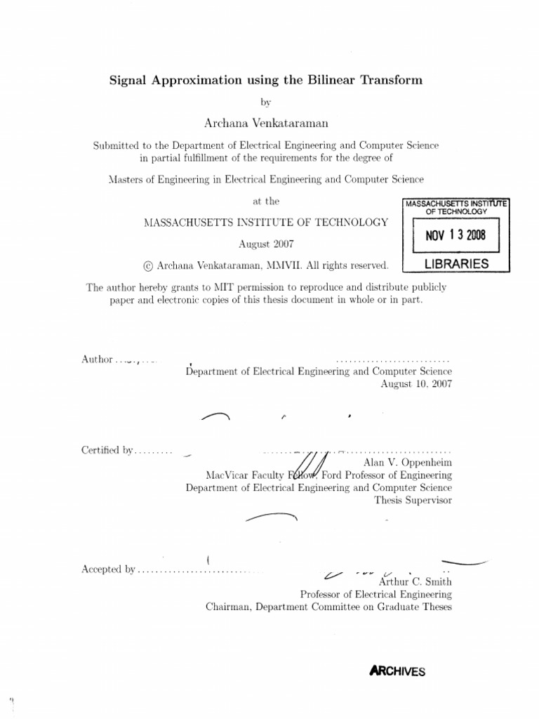 Bilinear Transform for Engineers | PDF | Basis (Linear Algebra) | Mathematical Analysis