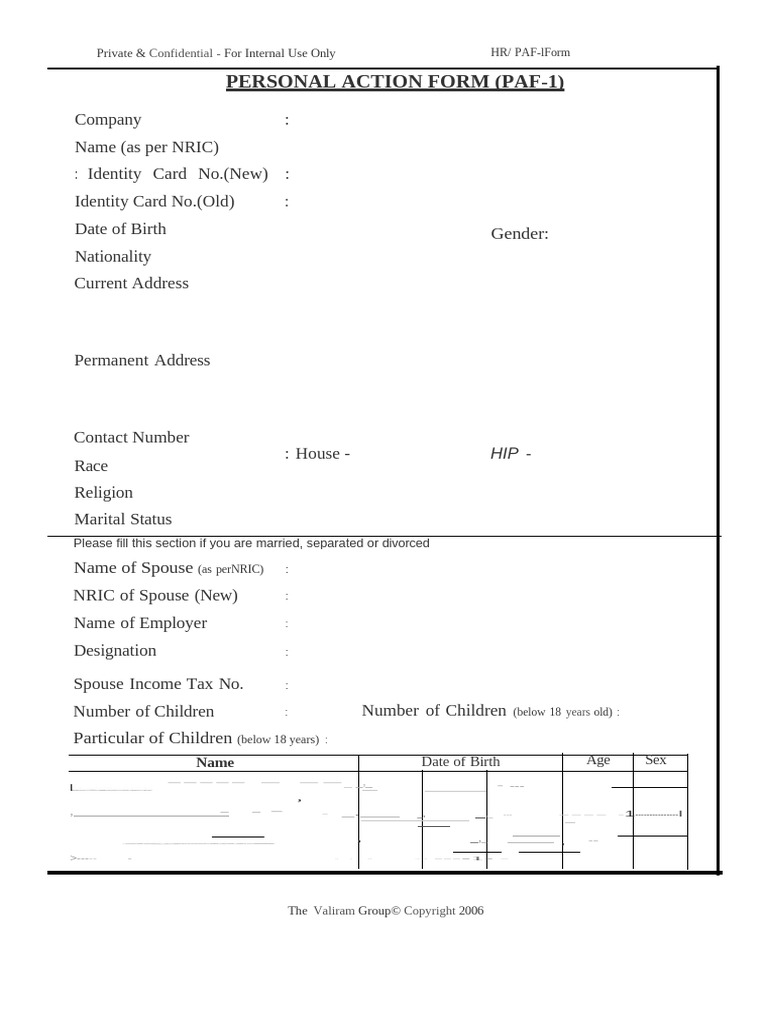 Personal Action Form_ | PDF | Employment | Justice