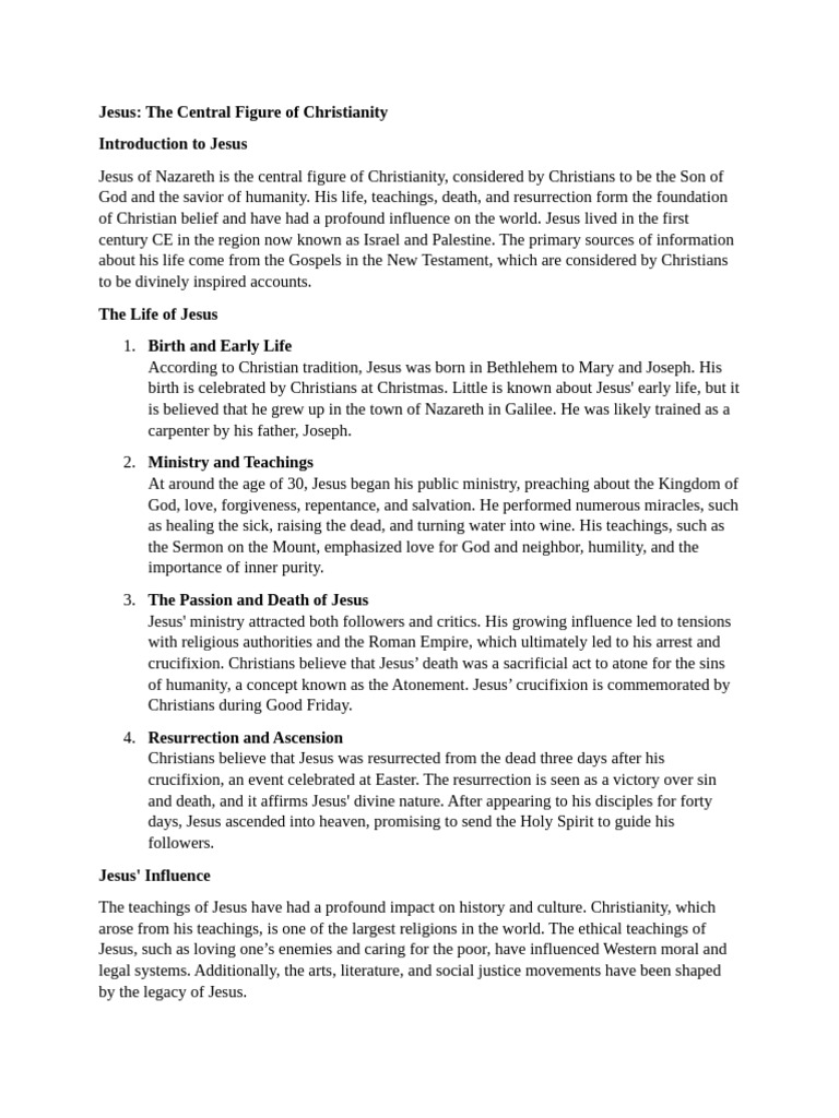 Jesus | PDF | Jesus | Resurrection Of Jesus