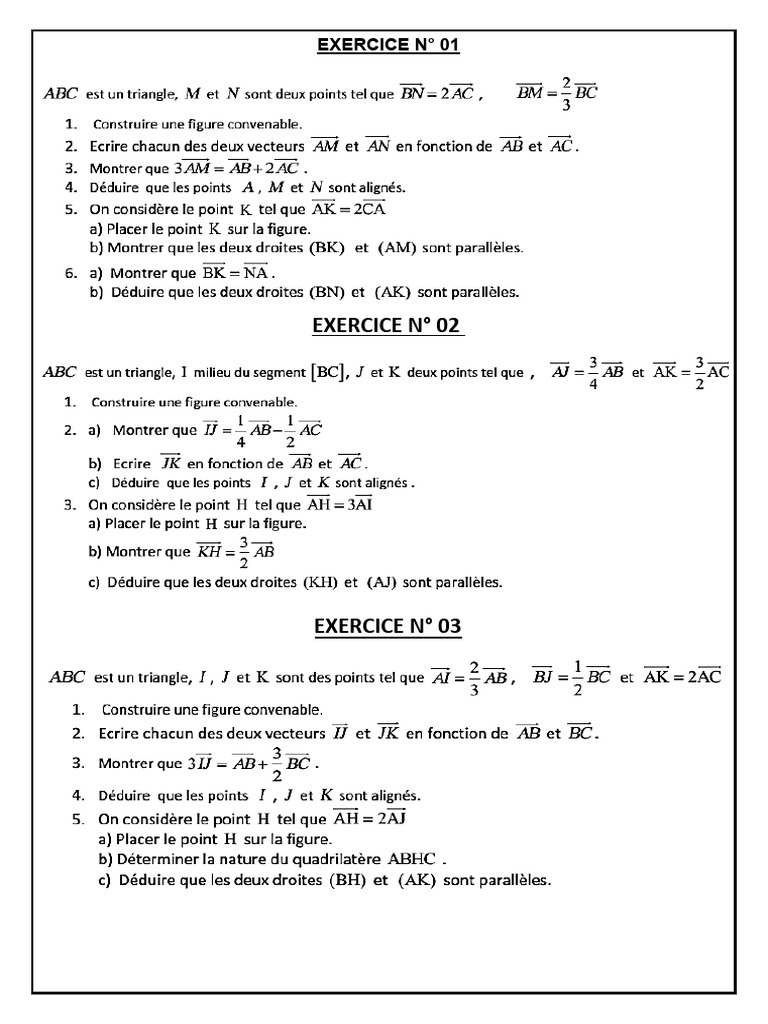 Série - Calcul Vectoriel | PDF