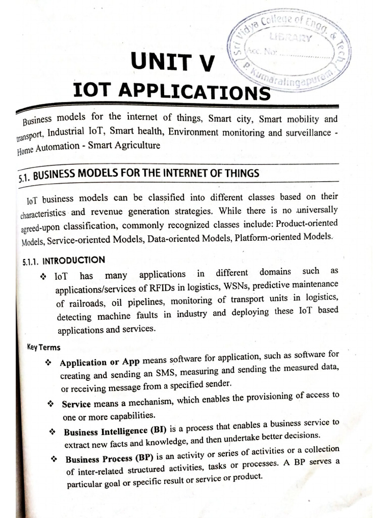 IOT- unit -5 | PDF