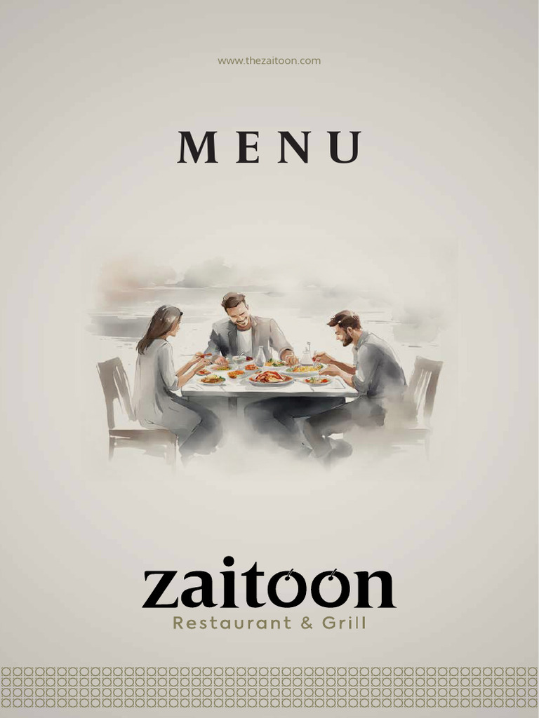 Zaitoon Menu - 2024 | PDF | Salad | Kebab