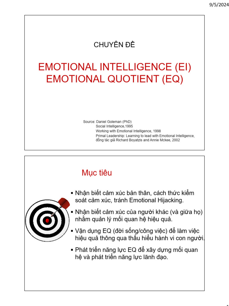 1. Emotional Intelligence - Handout | PDF