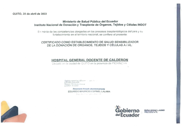 CERTIFICADO DEL INDOT . | PDF