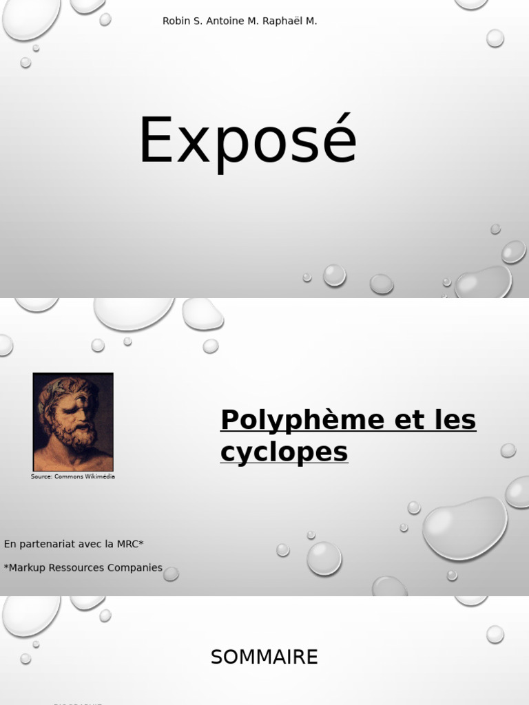 Powerpoint Polypheme Et Les Cyclopes 4 Mrc | PDF | Ulysse | Odyssée