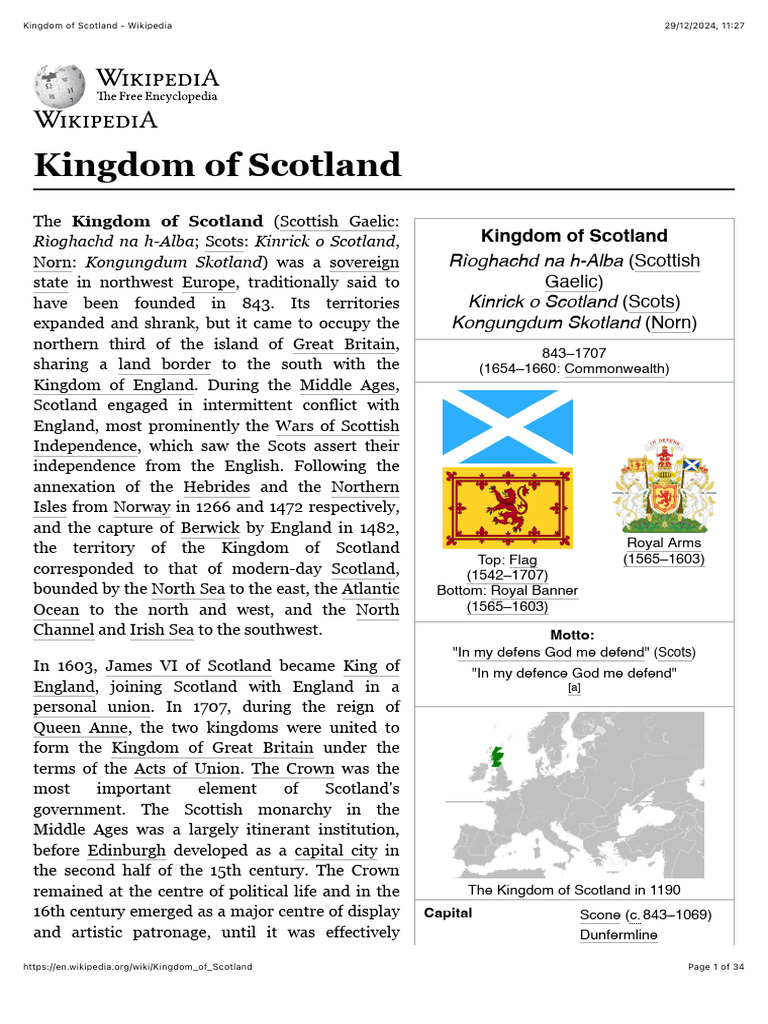 Kingdom of Scotland | PDF | Scotland | Picts