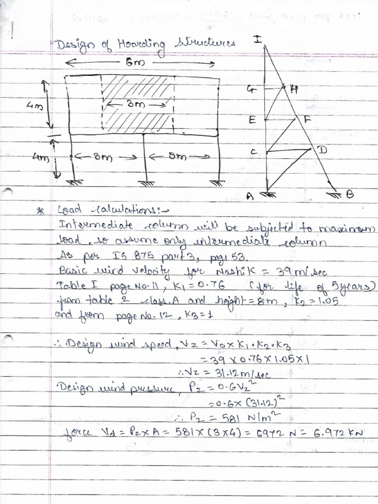 Design of Hording Structures | PDF